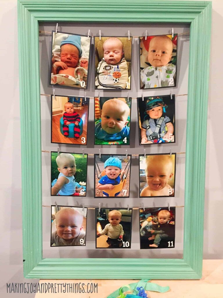 Monthly Photo Frame Birthday DIY - Making Joy and Pretty Things