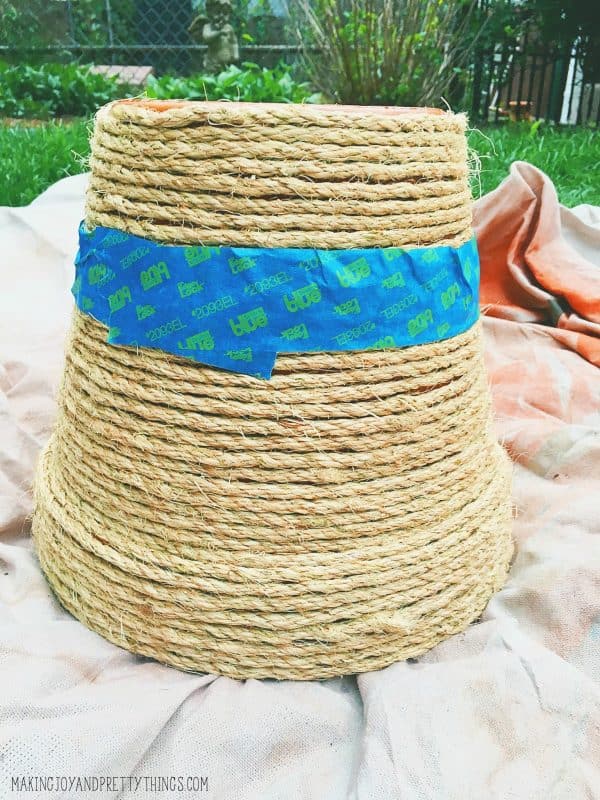 Rope Planters with Paint DIY - Making Joy and Pretty Things
