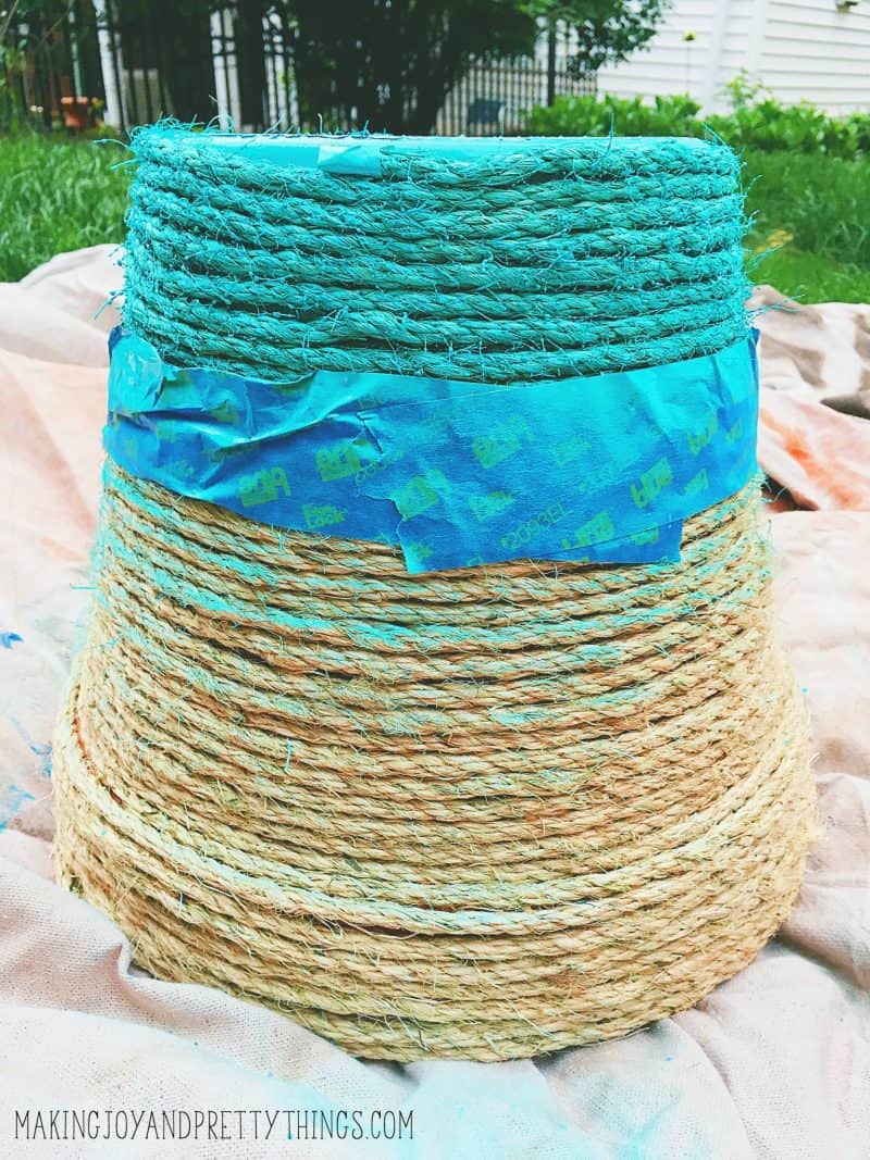 Rope Planters with Paint DIY - Making Joy and Pretty Things