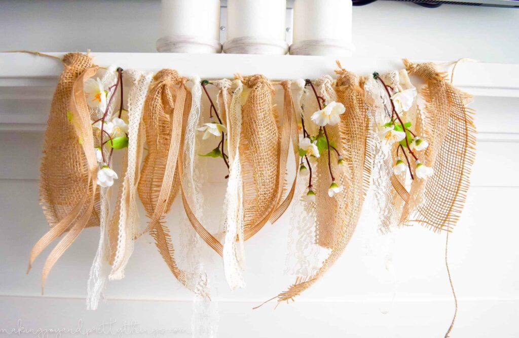 Spring Mantel Garland DIY - Making Joy and Pretty Things