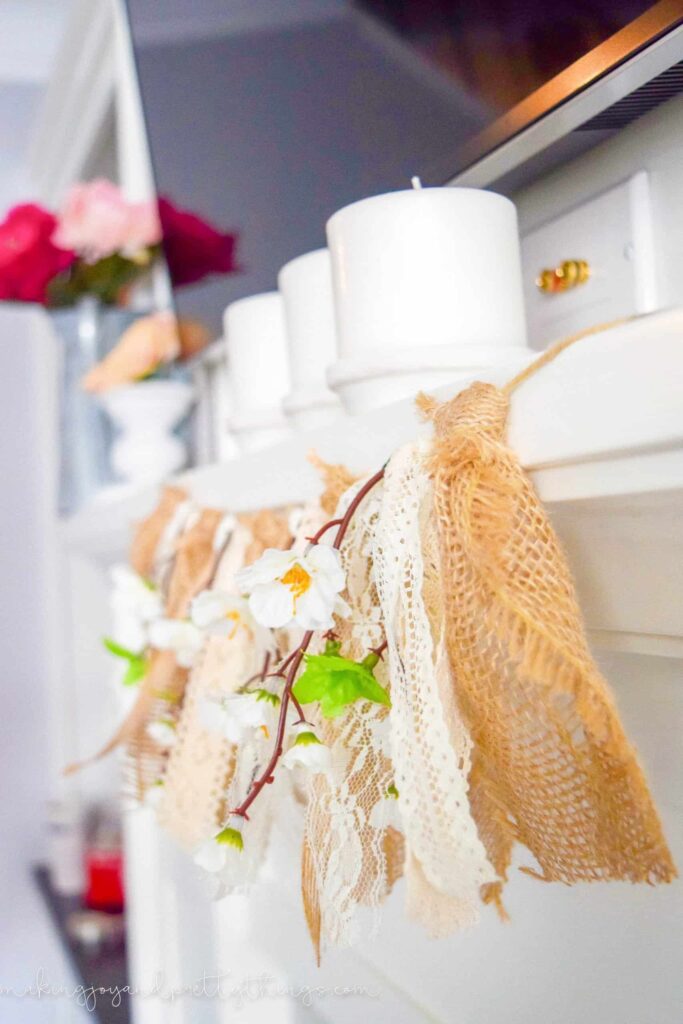Spring Mantel Garland DIY - Making Joy and Pretty Things