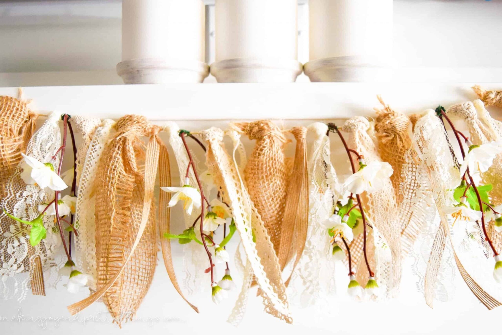 Spring Mantel Garland DIY - Making Joy and Pretty Things