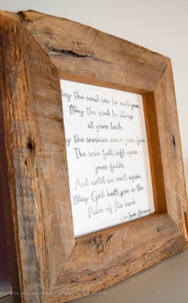 DIY Irish Blessing Framed Sign - Making Joy and Pretty Things