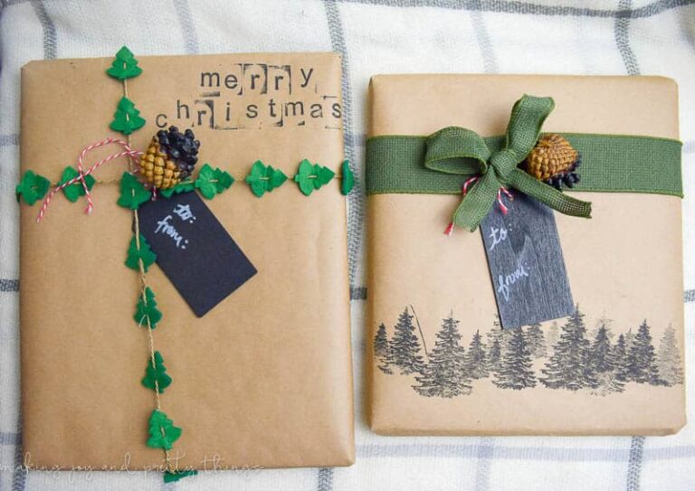 Rustic Gift Wrapping Ideas Using Pinecones | Making Joy & Pretty Things