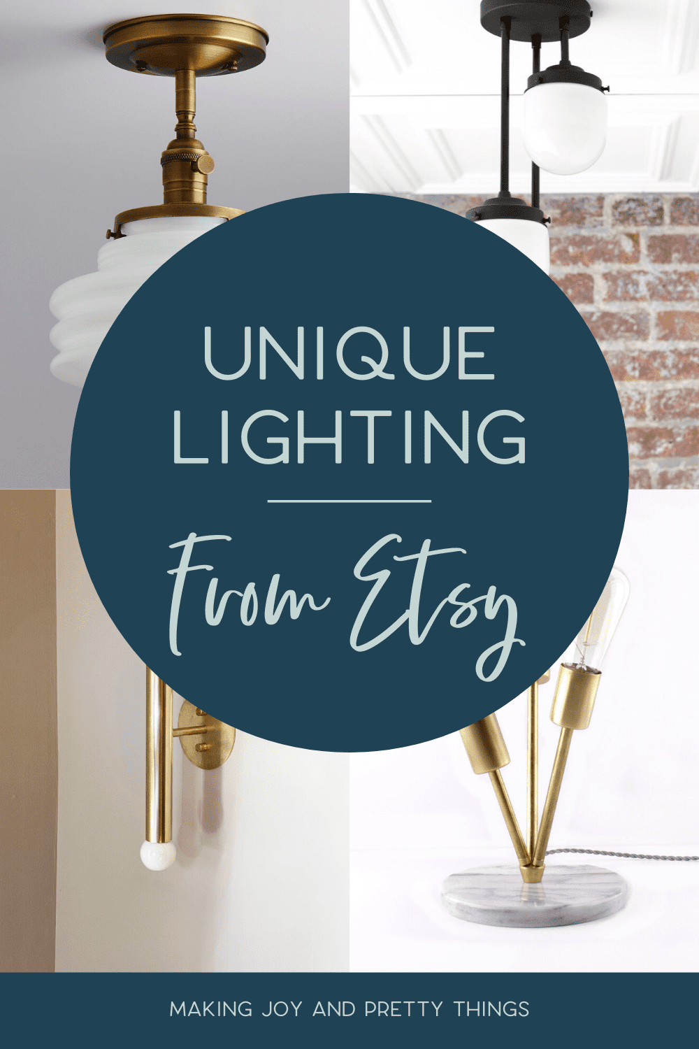 Unique Lighting From Etsy - Making Joy and Pretty Things