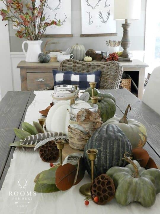 Farmhouse Fall Table Decor Ideas - Making Joy and Pretty Things