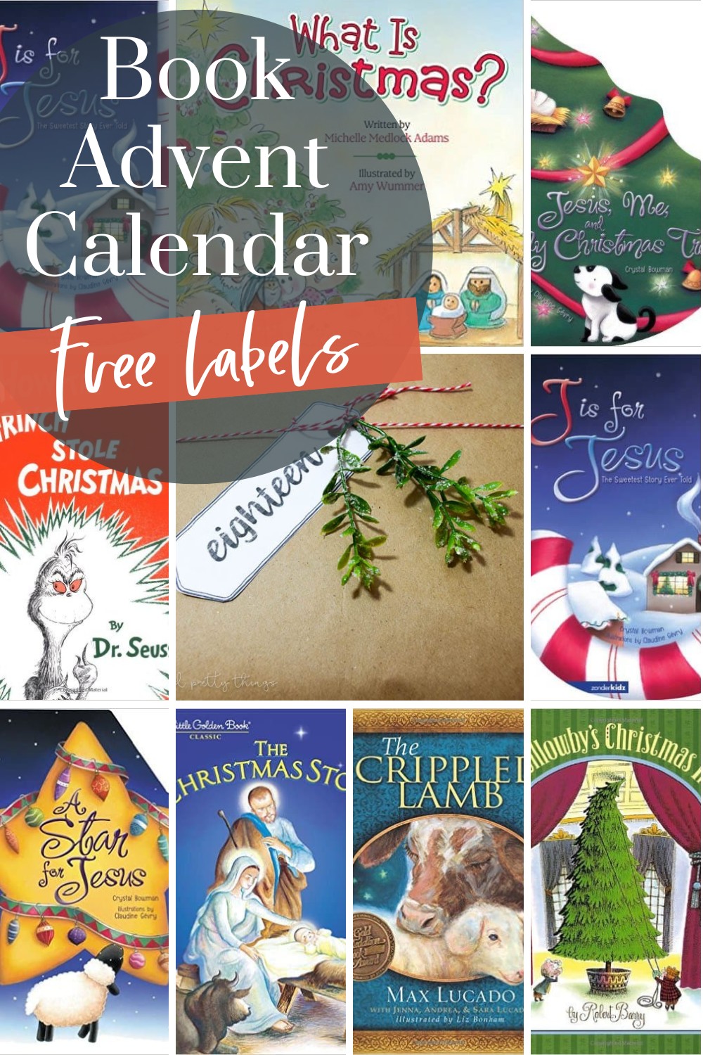 Easy Book Advent Calendar with Free Printable Labels - Making Joy and ...