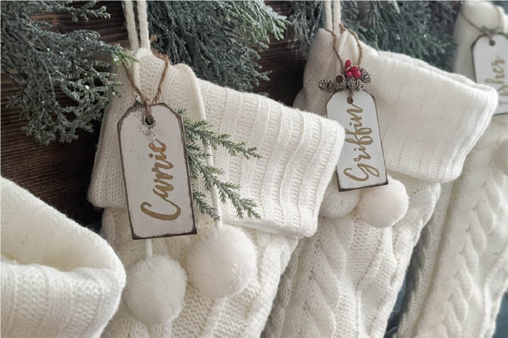 10 DIY Unique Stocking Initial Tags - Making Joy and Pretty Things