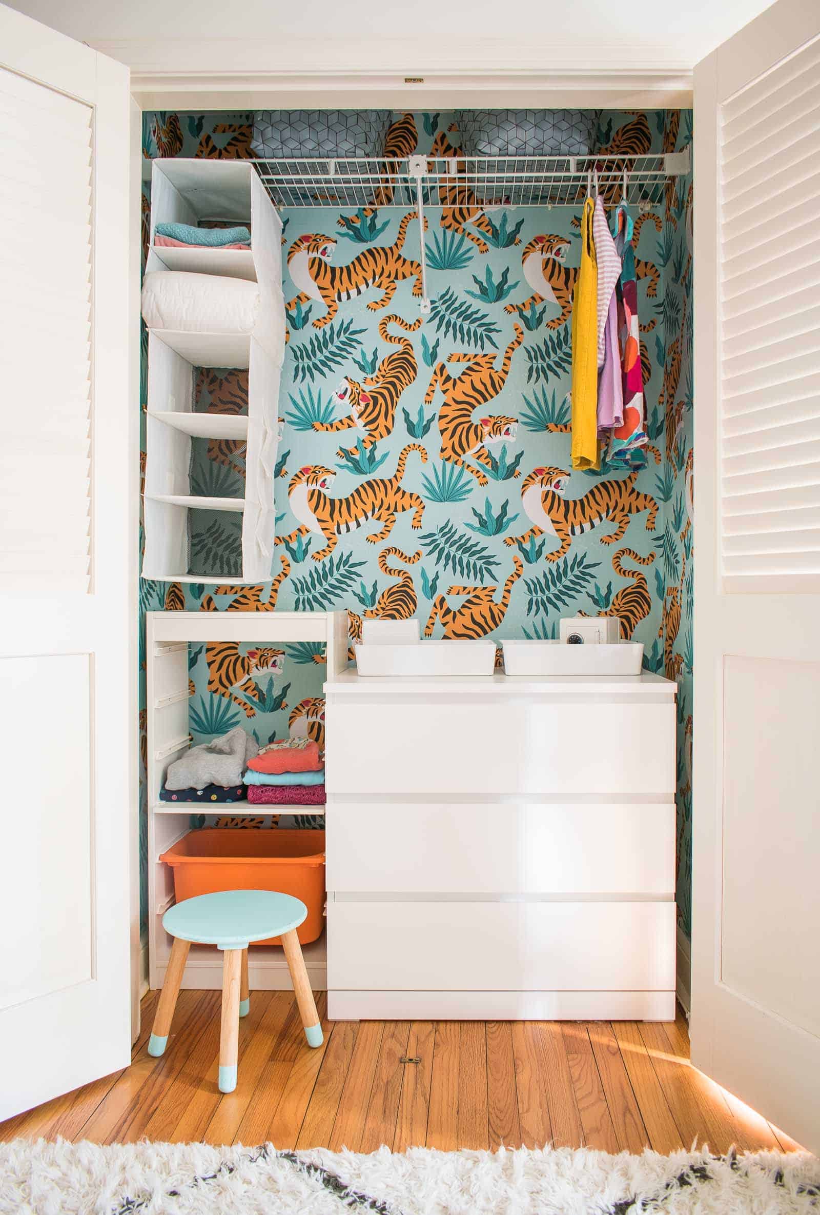 Creative Closet Wallpaper Ideas - Making Joy and Pretty Things