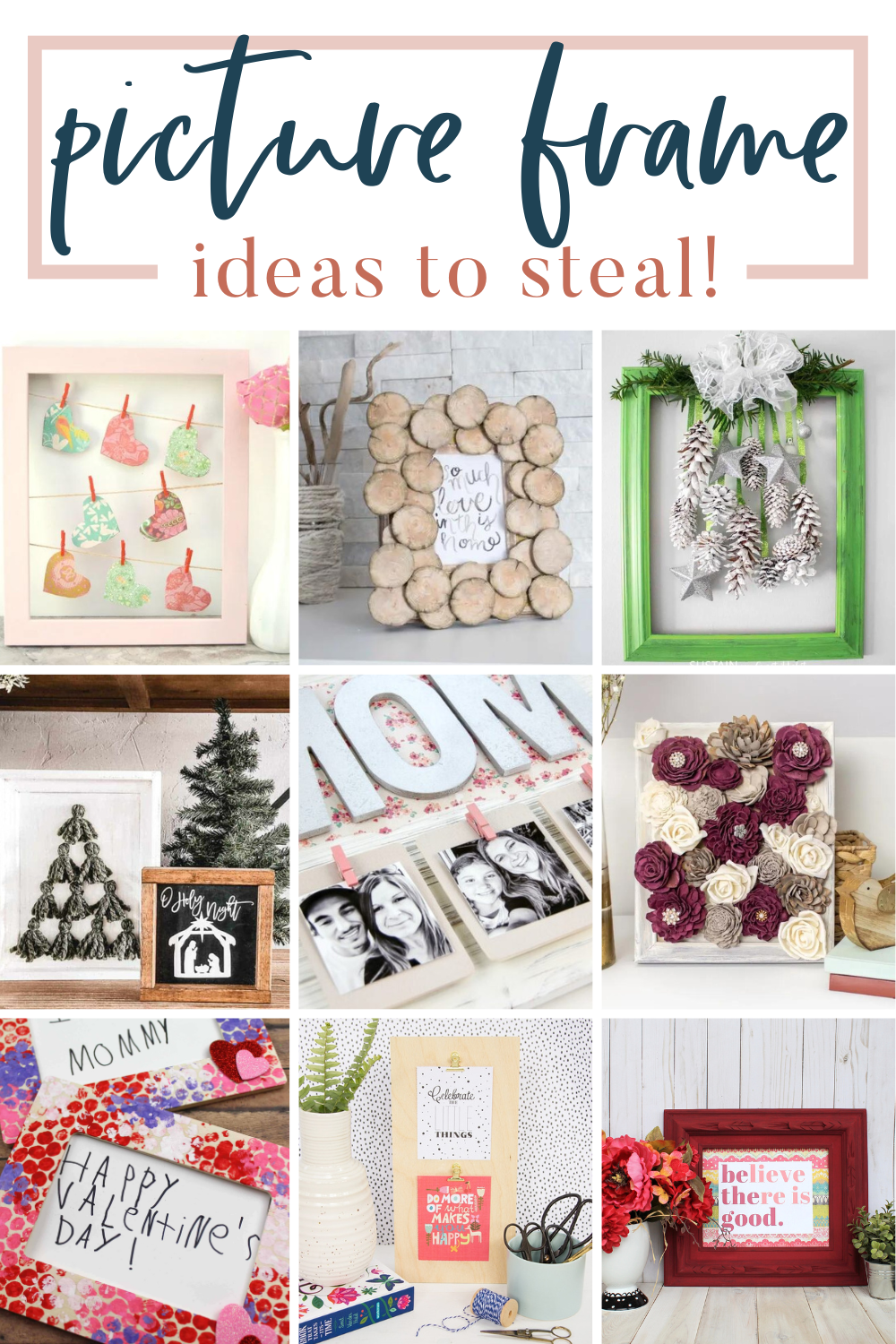 40+ Cute Photo Frame Craft Ideas - Making Joy and Pretty Things