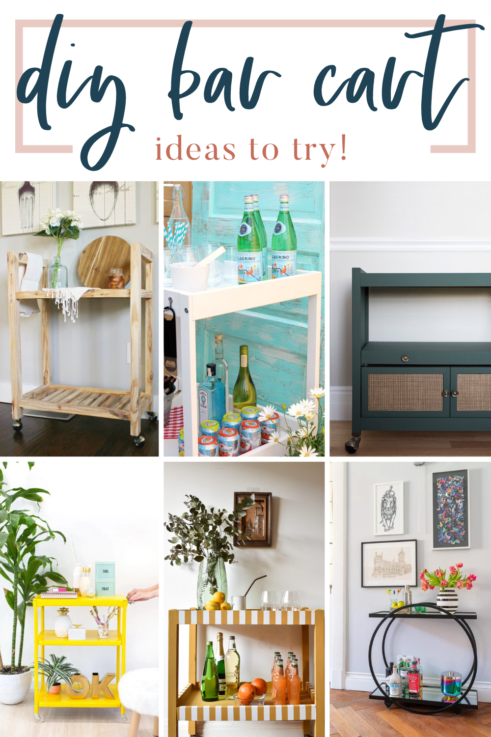 20+ DIY Bar Carts You Can Make in a Day - Making Joy and Pretty Things