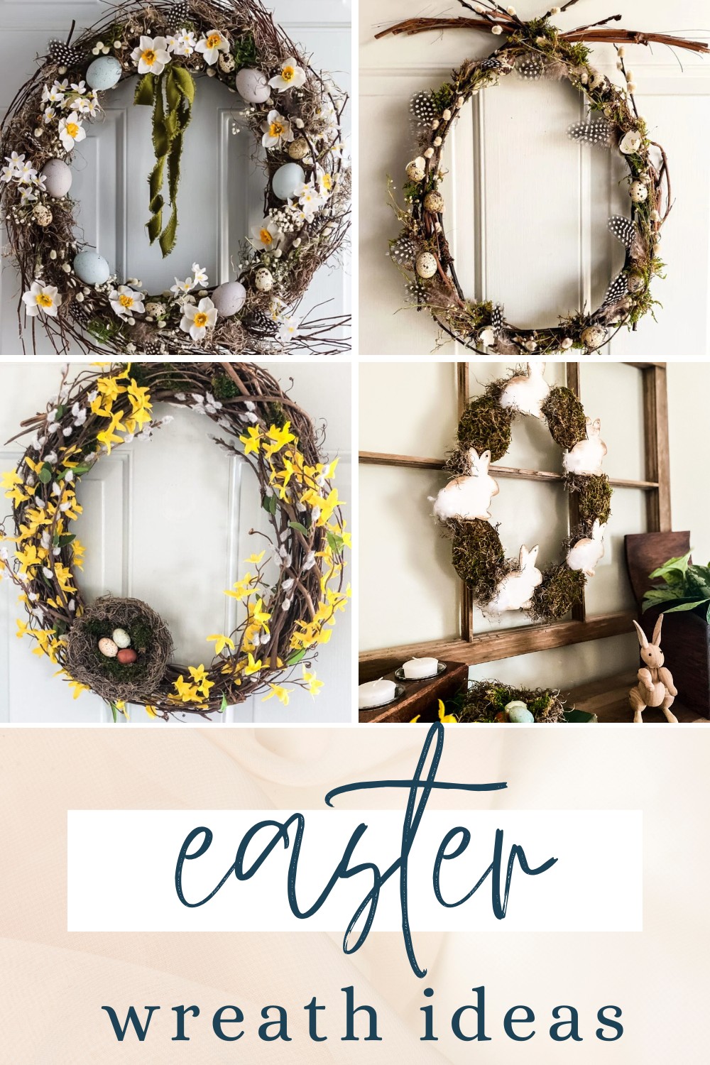 18+ Fun and Easy DIY Easter Wreath Ideas - Making Joy and Pretty Things